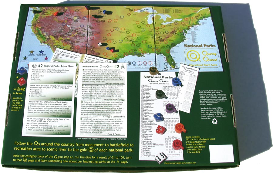 National Parks Game - Welcome to Query Quest Educational Board Games