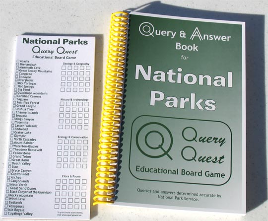 National Parks Game - Welcome to Query Quest Educational Board Games